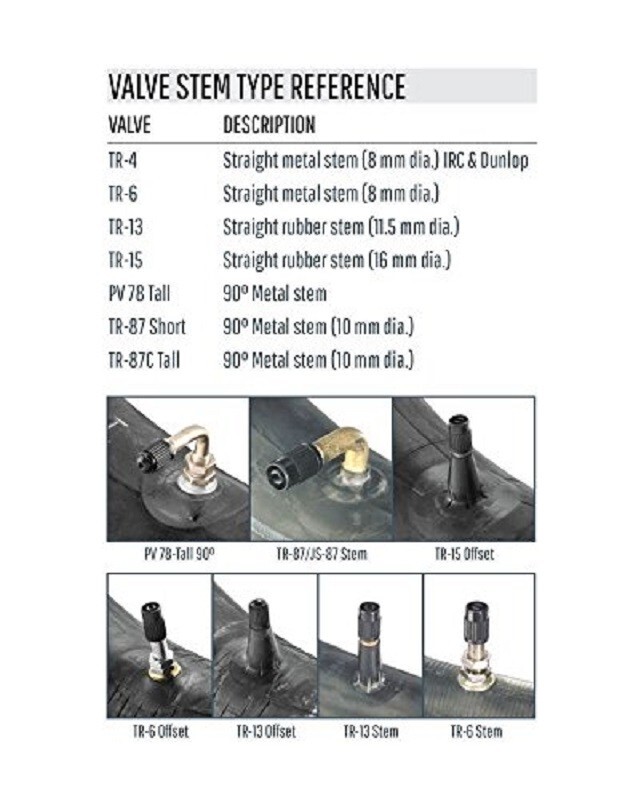 170/80-15", 180/70-15" IRC Front or Rear Motorcycle Inner Tube PV78 ...