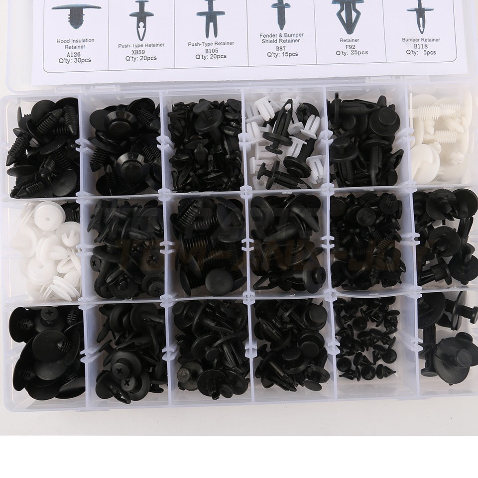 415Pcs Push Pin Rivet Car Bumper Door Panel Body Clip Retainer Fastener ...