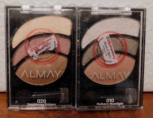 2 Almay Smoky Eye Trios Eyeshadow #10 Mulberry Moonlight + #20 ...
