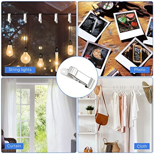 30 Pack Mini Alligator Clips 1.58x0.5Inch Spring Clamps for Hanging ...