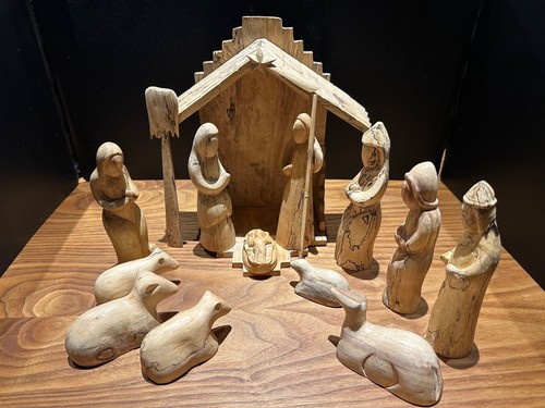 Alaskan Hand Crafted Nativity Set From Spalted Birch Wood | eBay