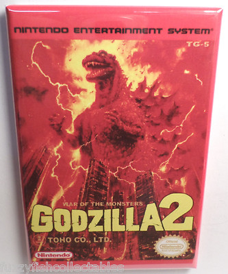 Godzilla 2 Nintendo NES Vintage Game Box 2"x3" Fridge Locker MAGNET | eBay