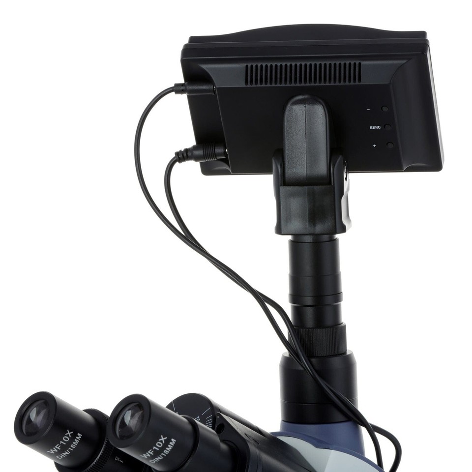Amscope Microscope Video + Photo Camera with Built-In 5" Monitor Screen ...