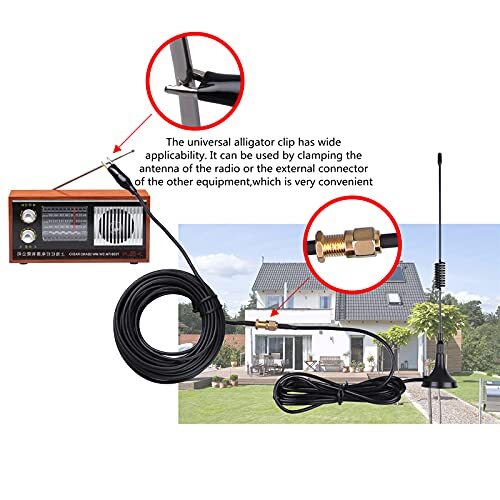 Portable Radio Signal Antenna SMA-Male, Outdoor TV FM Stereo Antenna ...