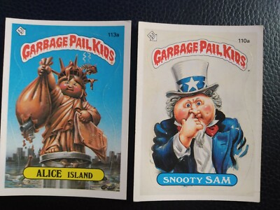 1986 Topps 3rd Series Garbage Pail Kids Snooty Sam Alice Island GPK ...