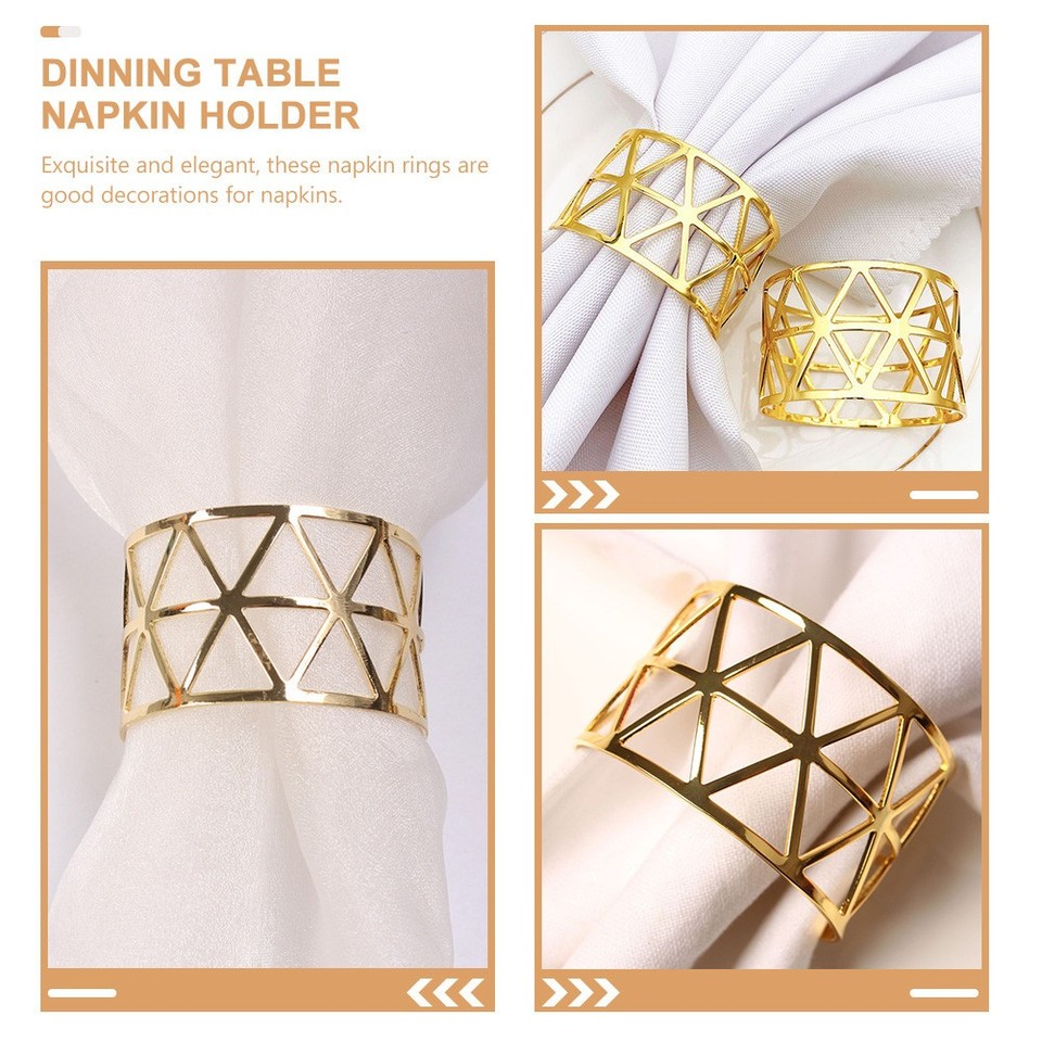6 Pcs Dinning Table Napkin Holder Party Decorations Adjustable Rings ...