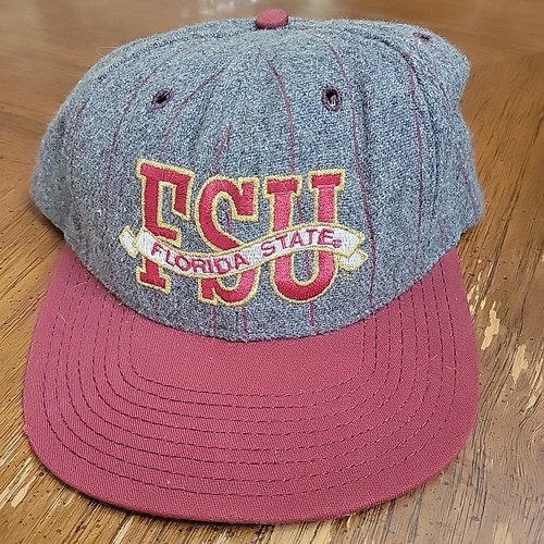 FSU Florida State Hat/Cap Adjustable Strap Gray Flannel with Garnet ...