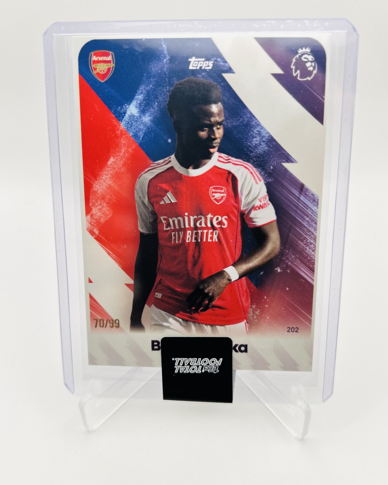 BUKAYO SAKA /99 2025 Topps Total Football Arsenal Base Series 1 EPL ...