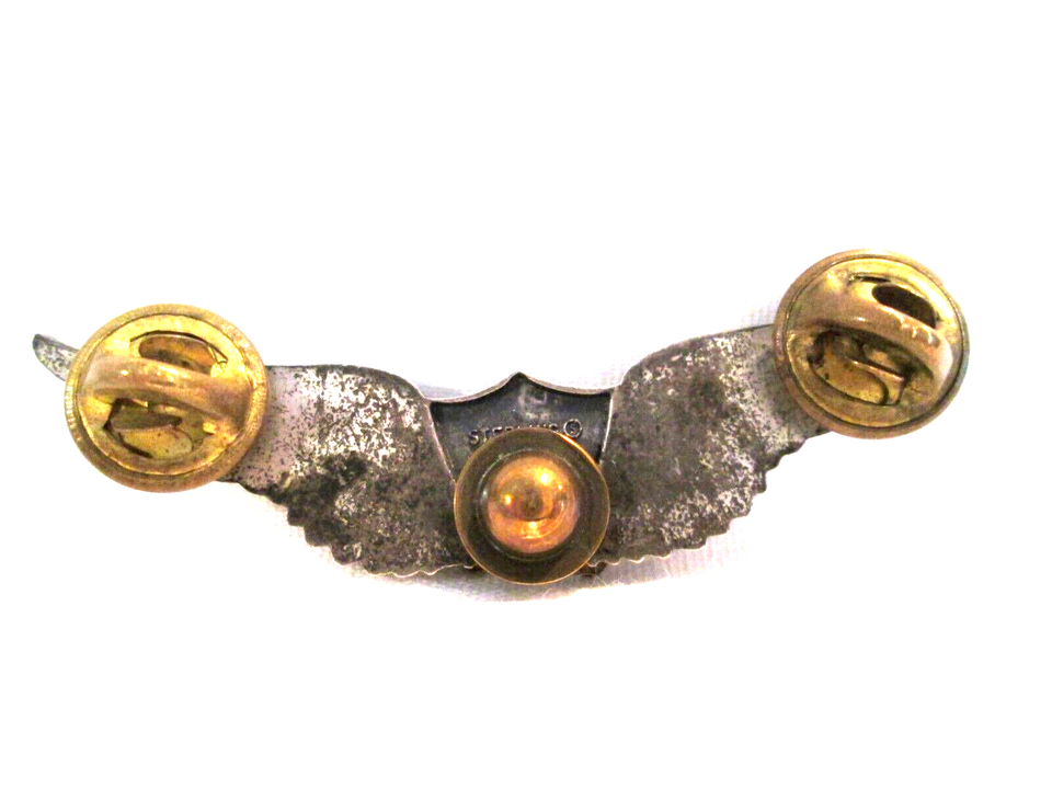 WWll 2.5" Sterling Air Corps Pilot Wings & Military Police Cross Guns ...