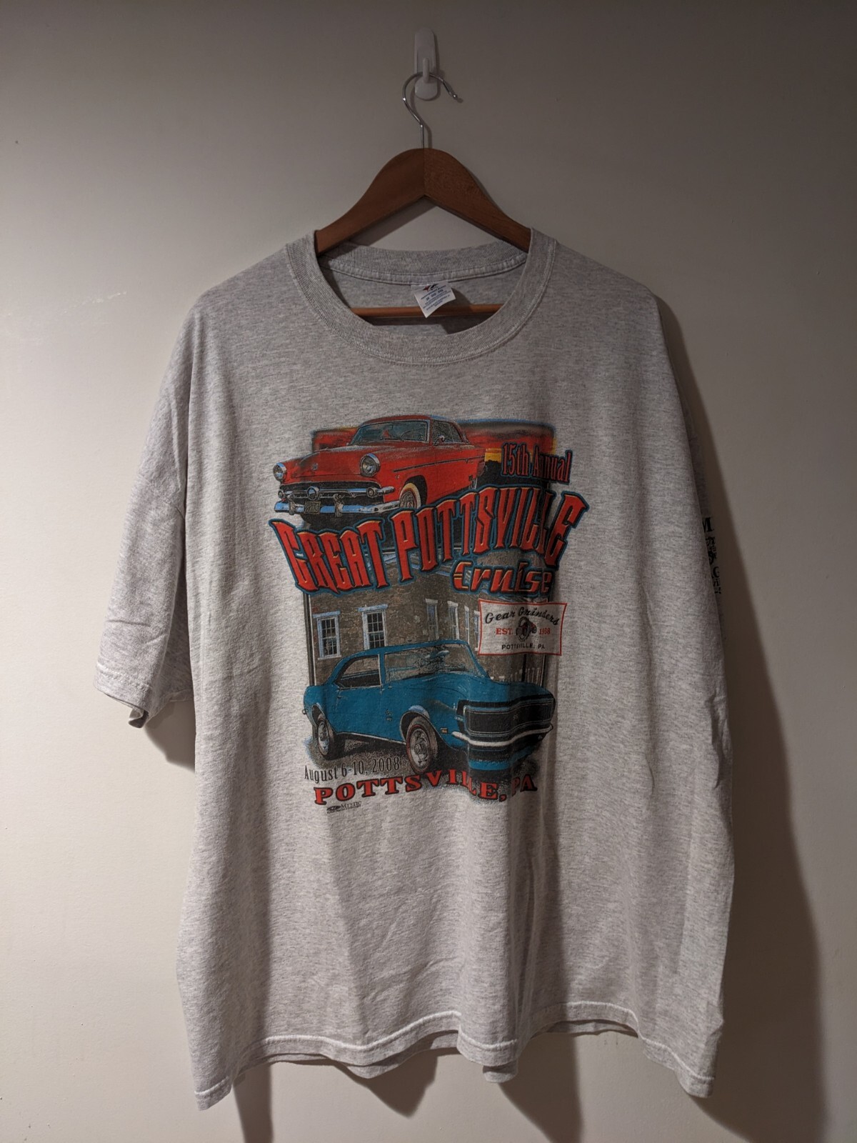 Vintage 2008 Corvette Chevy Ford Hot Rod Gray XX-Larg… - Gem