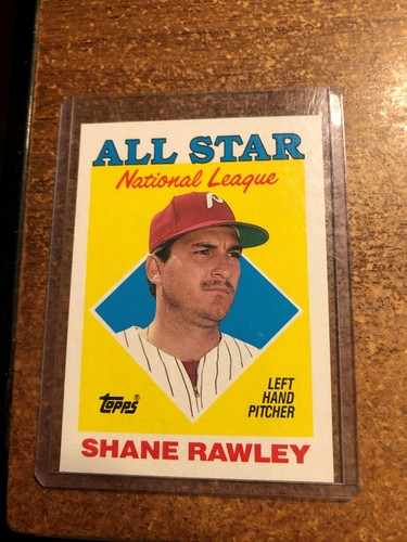 1988 Topps Baseball # 406 NL All Star Shane Rawley Left Handed Pitcher ...