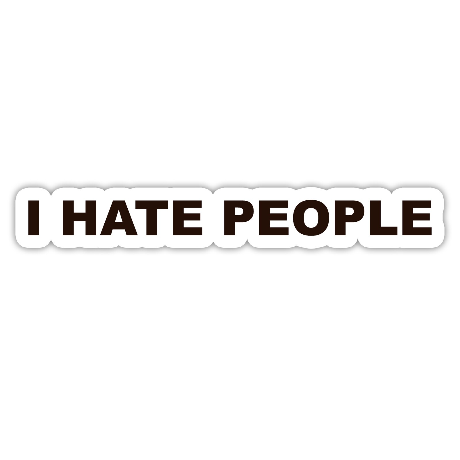 Funny ' I HATE PEOPLE ' Vinyl Sticker Decal Car Window Truck Wall ...