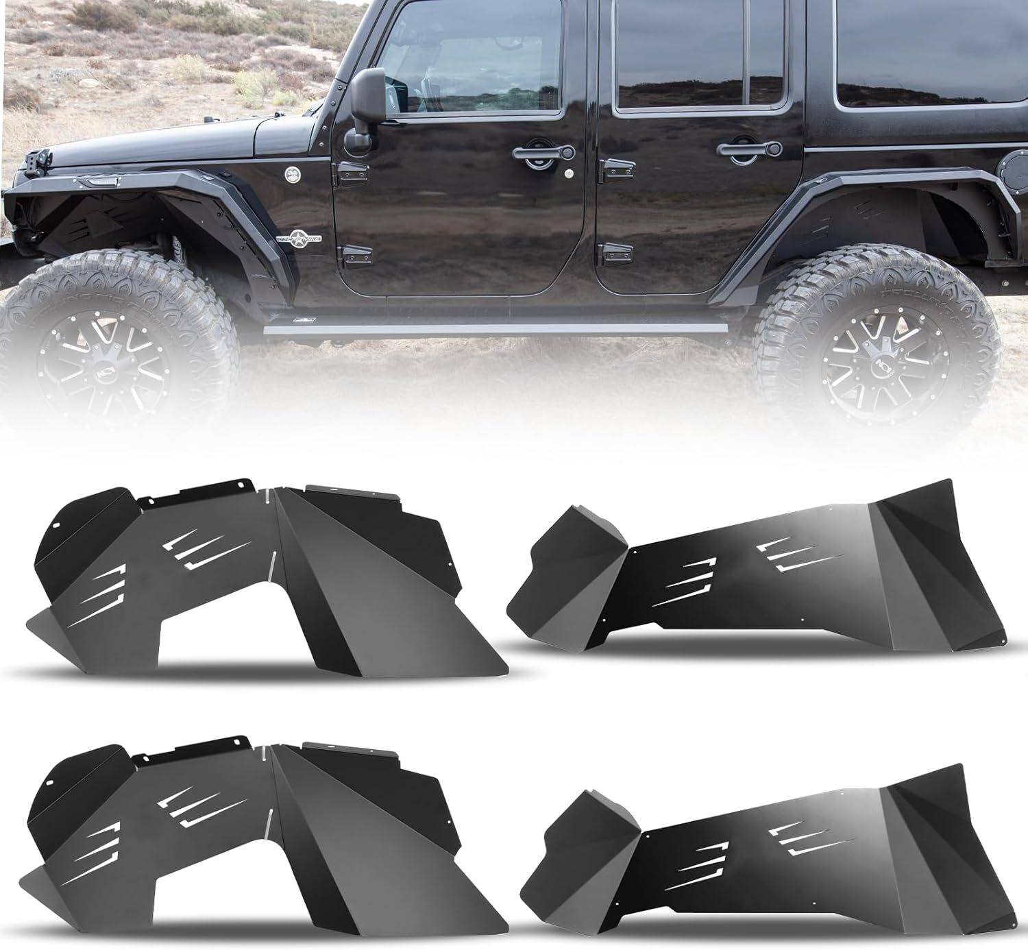 Off-Road Inner Fender Liners/Fender Flares For 2007-2018 Jeep Wrangler ...
