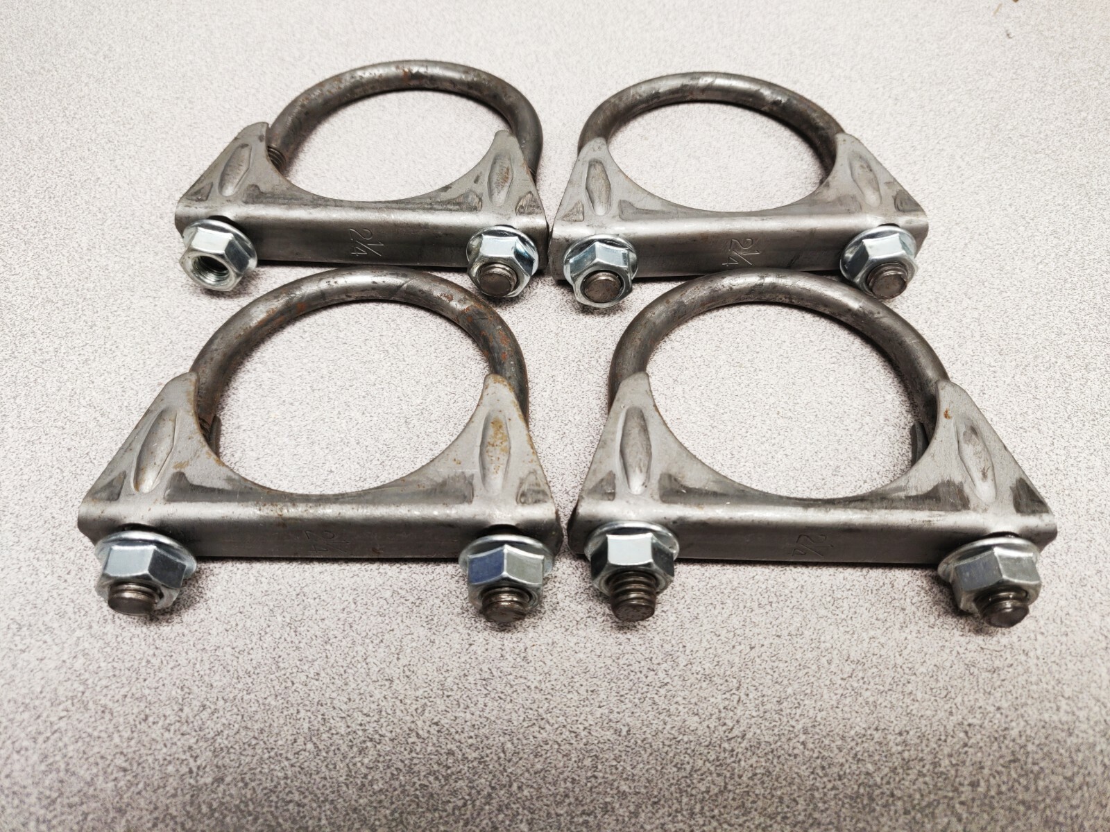 4x 3" Exhaust Clamps Heavy Duty Muffler Clamps U-Bolts Walker Universal ...