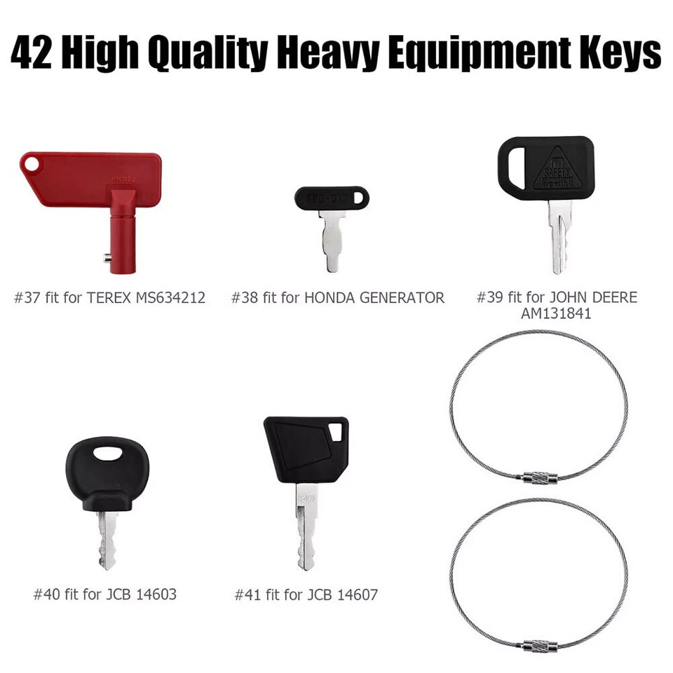 42 Master Keys Set Heavy Equipment Ignition Keys Fits Many Models HOT ...
