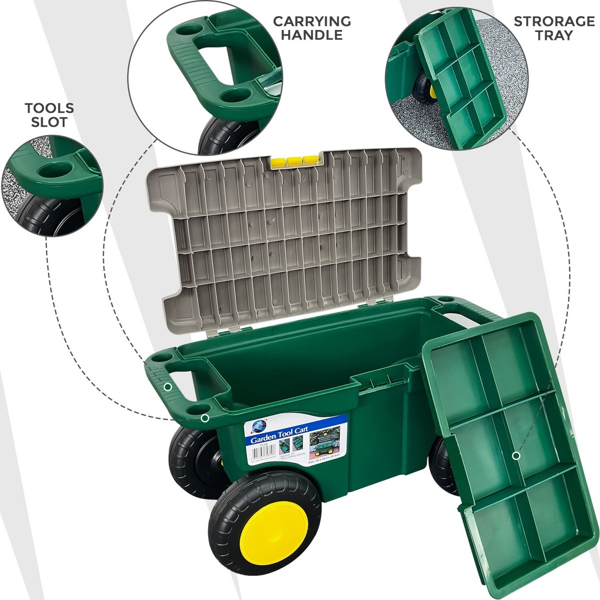 Garden Tool Caddy With Casters