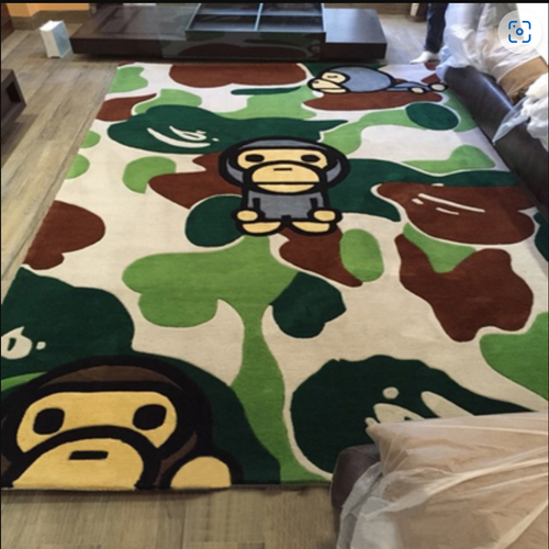 NEW Bathing Ape Bape Baby Milo heavy big thick area carpet rug mat FREE ...