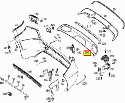 Mercedes Benz B W246 Rear Bumper AMG Style Bottom Trim A2468852200 NO🇺🇸 ...