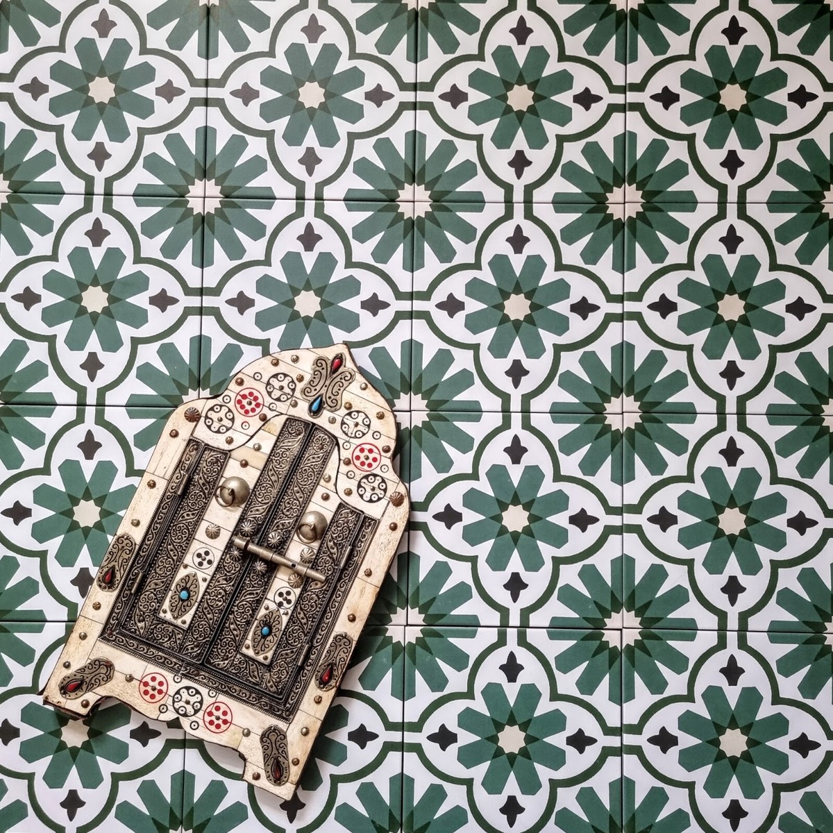 Moroccan Ceramic Tile Ethnic Moroccan African Indian Aboriginal Mosaic