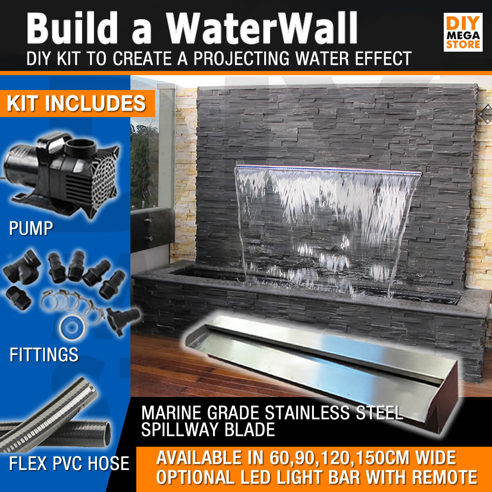 Outdoor Water Feature Waterfall Fountain Water Blade Spillway Garden