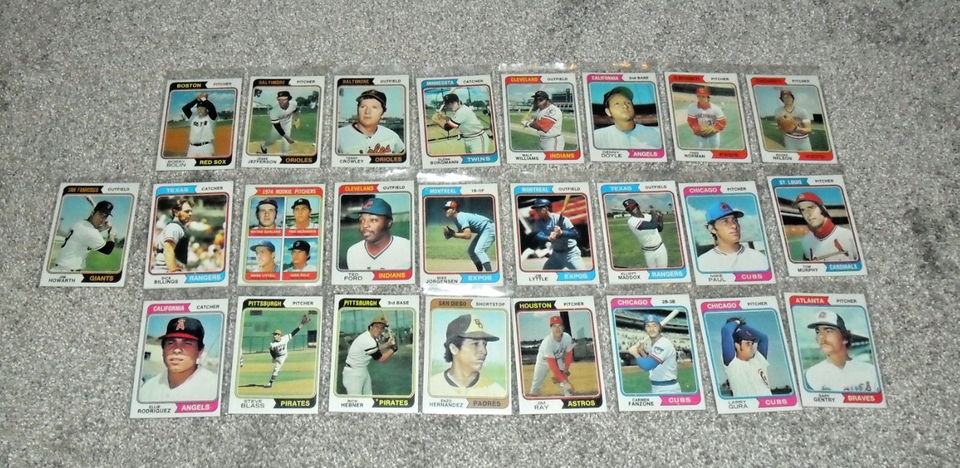 🥎🥎 25 lot 1974 Topps WRONG BACK ERRORS BASEBALL CARDS NM MINT ROOKIES 🥎 ...