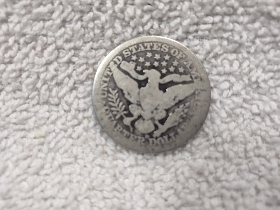 Silver (1) 1915D Barber Quarter (4) Indian Head Buffalo Nickel Lot of 5 ...