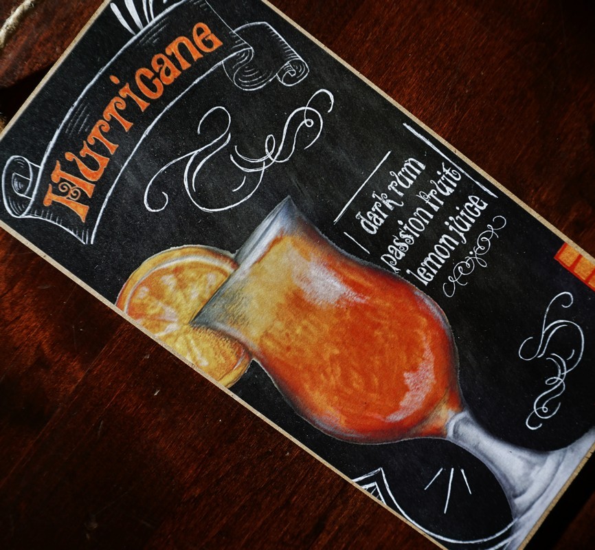 HURRICANE COCKTAIL RECIPE TIki Bar Beach Pub Tropical Cantina Decor ...