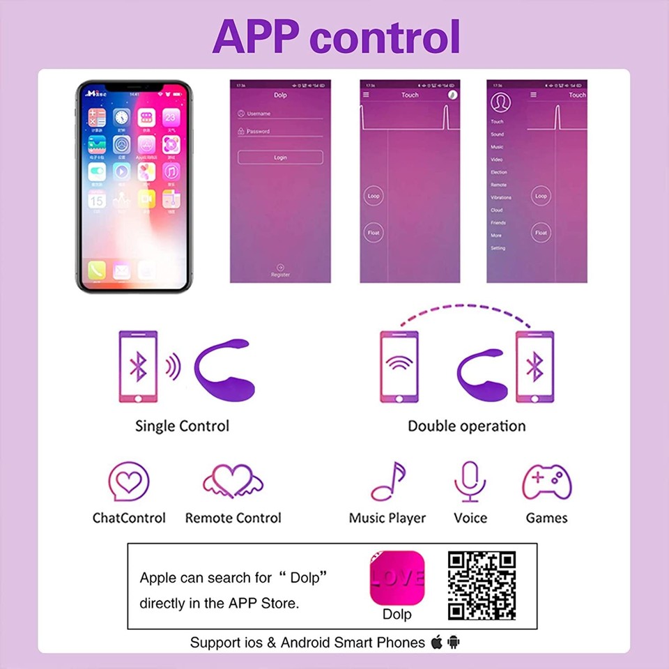 APP Remote Control Egg Vibrator G-Spot Stimulator Dildo Couple Sex Toy ...