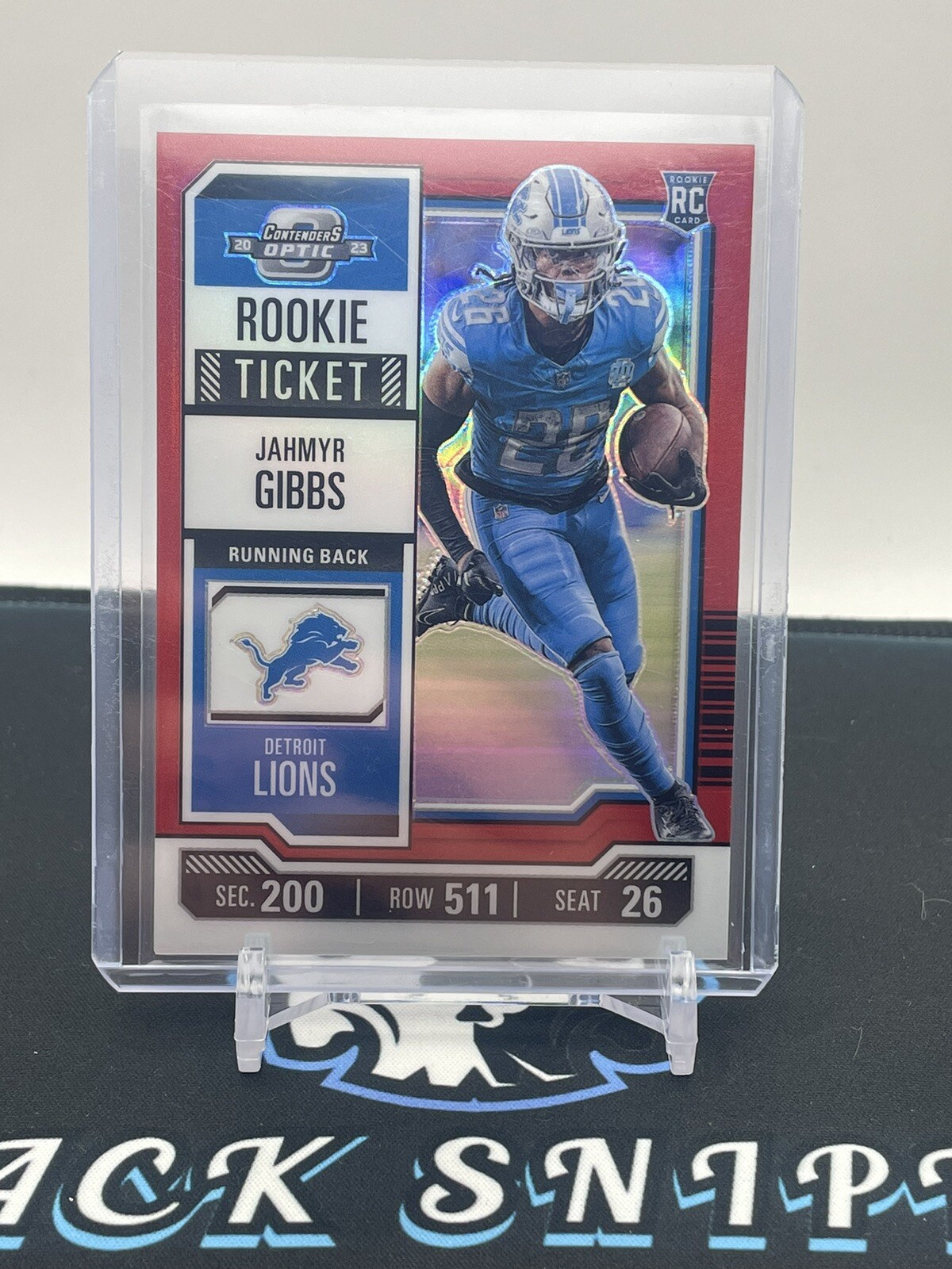 2023 CONTENDERS OPTIC RC JAHMYR GIBBS RED PRIZM ROOKIE TICKET /175 | eBay