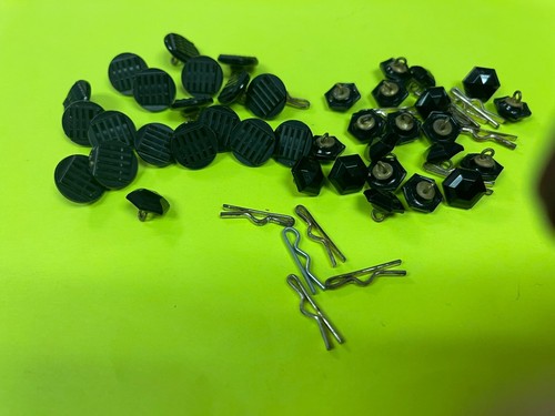 Antique Vintage Lot Of Black Glass Buttons ,clips | eBay