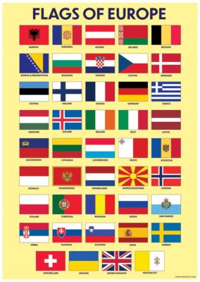 Mini Poster Flags Of Europe 32x44cm | eBay