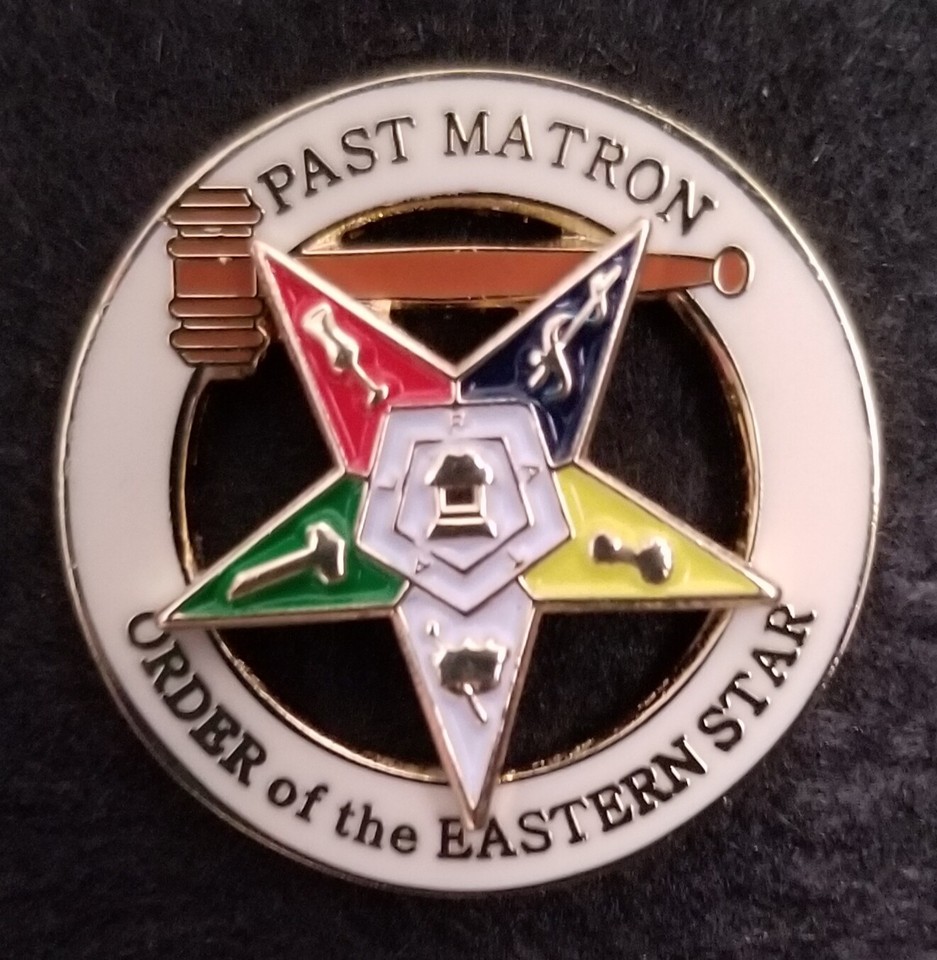 ORDER OF EASTERN STAR Past Matron lapel pin OES layered pin | eBay