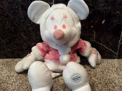 Disney Store Exclusive Plush Stuffed Snowball White Pink Winter Minnie ...
