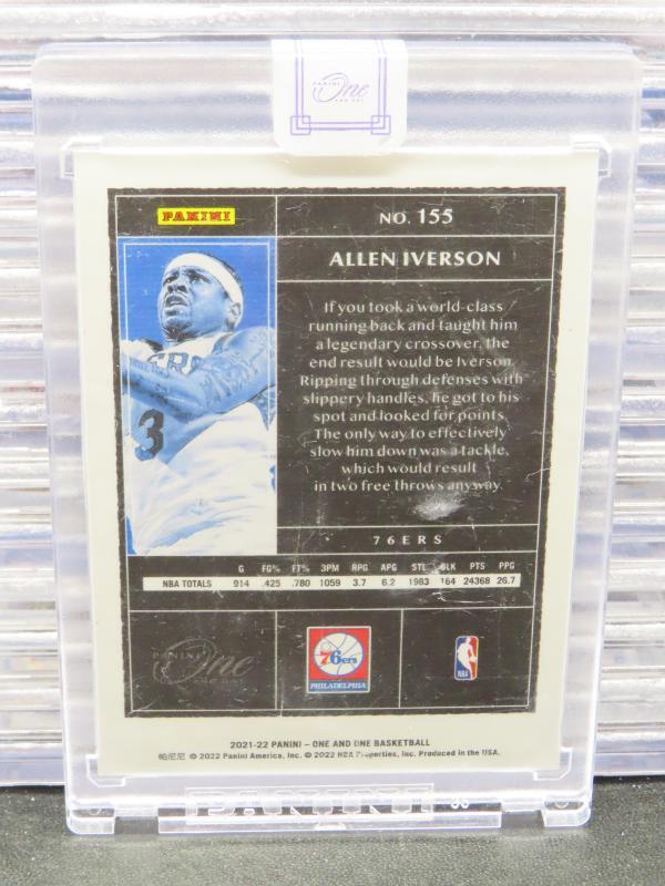 2021-22 One And One Allen Iverson Blue Parallel #09/30 76ers | eBay