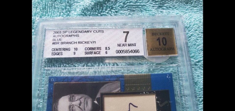 BRANCH RICKEY CARD 2003 LEGENDARY CUTS AUTOGRAPHS 1/1 DODGERS BASEBALL ...