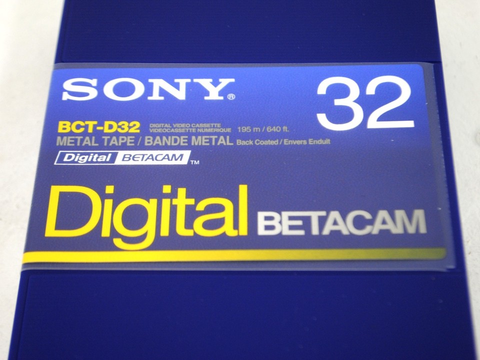 Sony BCT-D32 32min Digital Betacam Video Tape Cassette meta | eBay