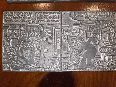 Vintage Two Comic Strip Metal Print Block Original Plates | eBay