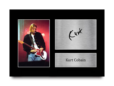 Kurt Cobain Signed Pre Printed Autograph A4 Photo Gift For a Nirvana ...