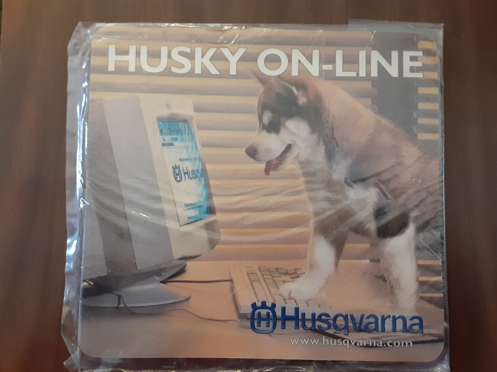 Vintage Husqvarna "Husky On-Line" Dog & Computer Poster, with Matching ...