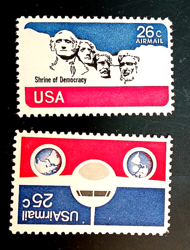 SCOTT # C88 & C89 - SET OF 2 SINGLE 25 & 26 CENT AIR MAIL STAMPS - VF ...