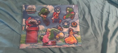 Super Mario Bros Wonder Stickers Gamestop Preorder Bonus Mario Luigi ...