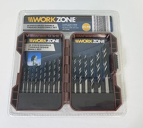 Workzone 15 Piece Drill Bit Set Brand New in Case - Choose Wood, Metal ...