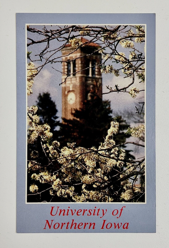 1980s University Northern Iowa Cedar Falls Campanile Clock Tower VTG ...