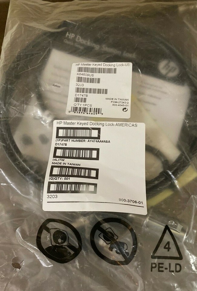 HP Master Keyed Docking lock 1PAY474AA#ABA KEYS AND LOCK | eBay