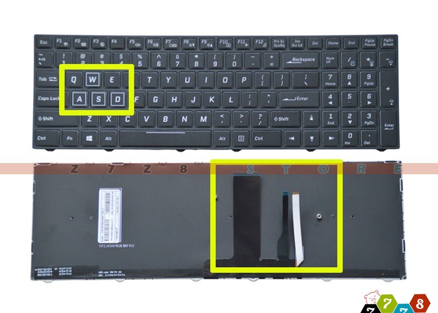 New US Keyboard For CLEVO P955ER P950HR P955HR P950RF P955EP6 P950ER ...