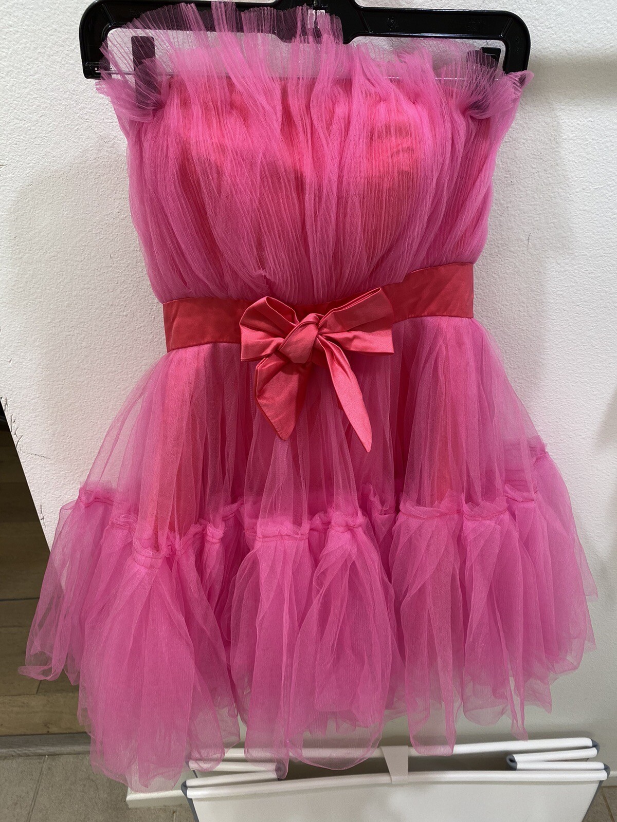 Women Tiered High Low Prom Dress Bow Sash Tulle Homecoming Pageant ...