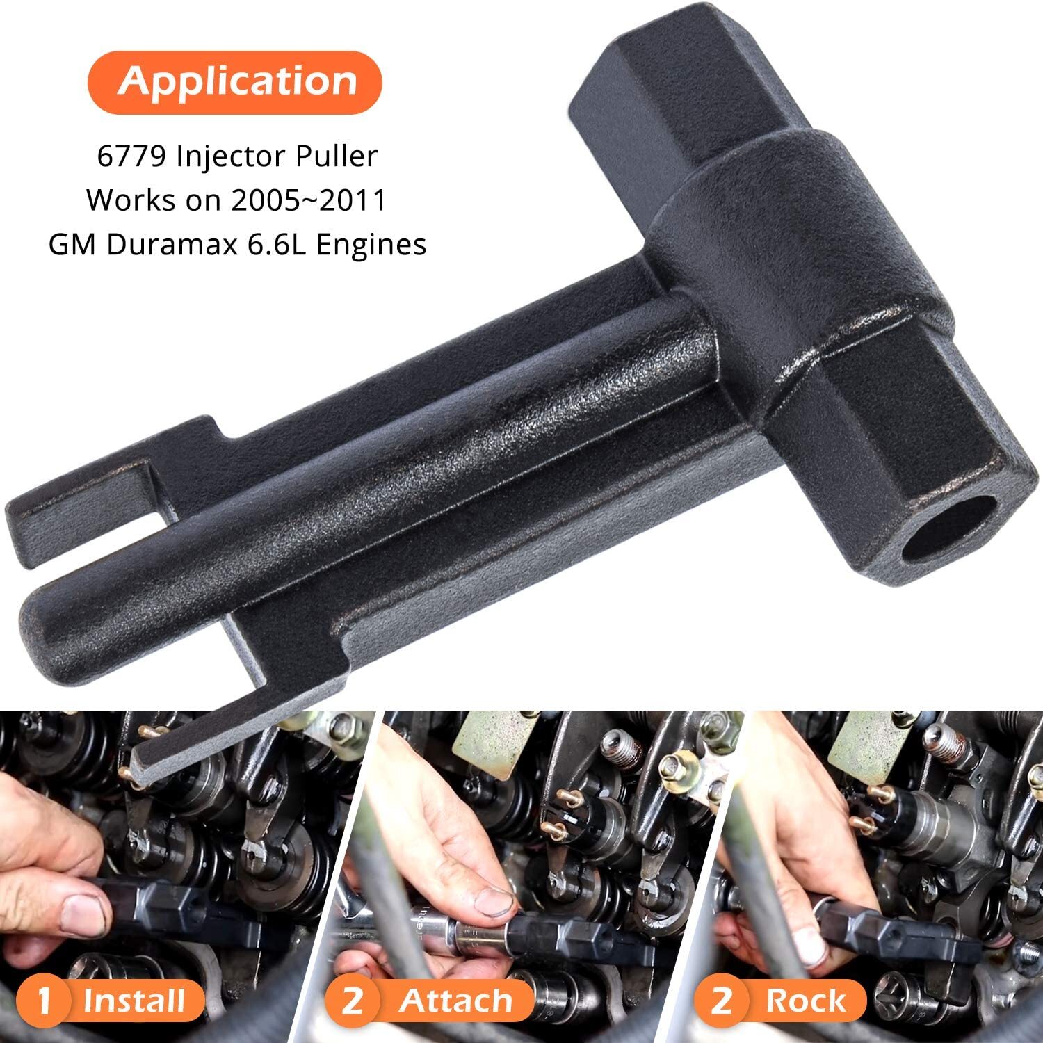 6778+6779 Injector Puller+7222 Injector Tube Remover for GM Durama 6.6L ...