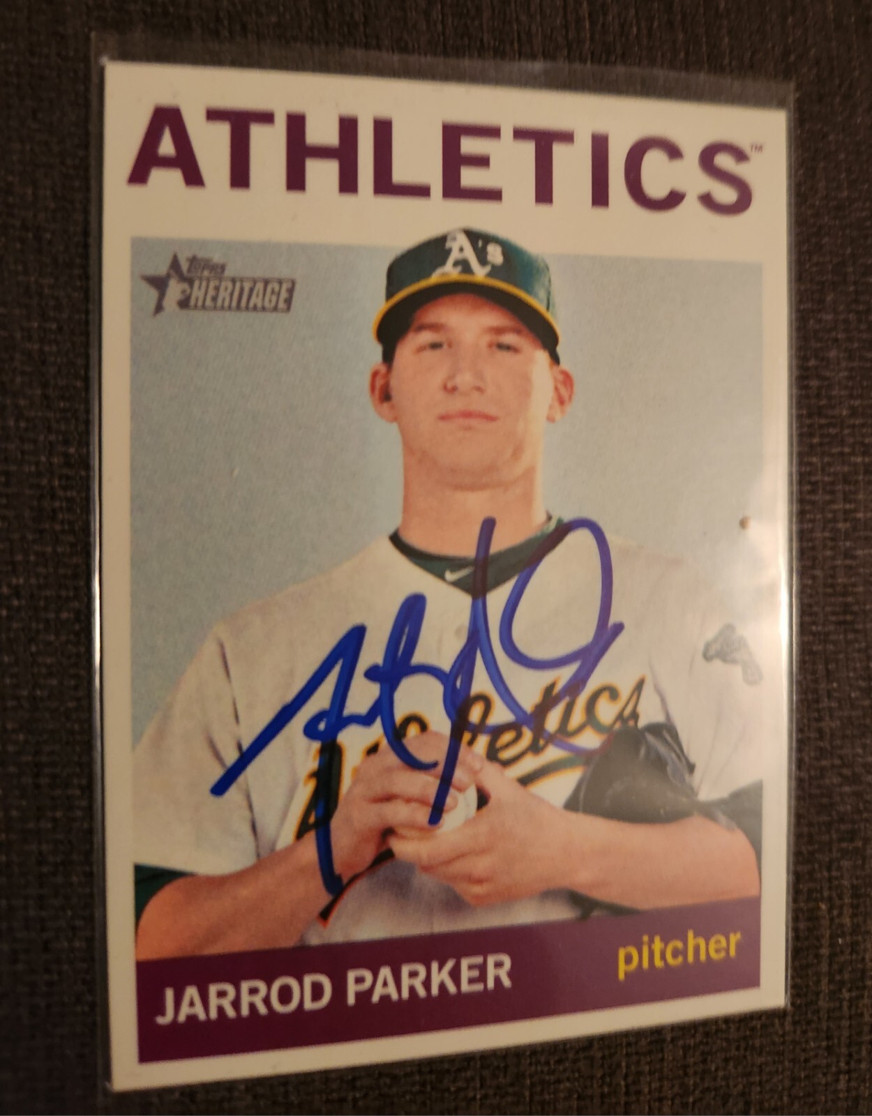 Jarrod Parker Signed Autograph 2013 Topps Heritage Oakland Athletics | eBay