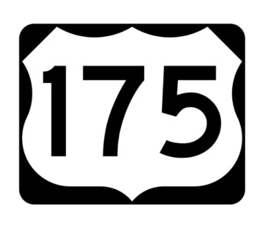 3" us route 175 highway sign road bumper sticker decal usa made | eBay