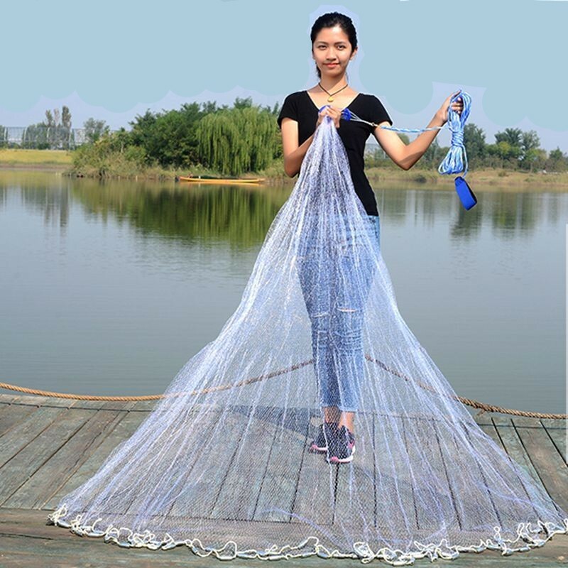 Red De Pesca Atarraya AUTÉNTICA Para Pescar Net For Fishing With Lead ...